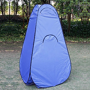 Petgin Pop Up Tent Upgrade Privacy Shower Tent Portable Outdoor Sun Shelter for Toilet Camping Biking Beach-Blue