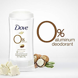 Dove Antiperspirant Deodorant Stick for 48 Hour Protection And Soft And Comfortable Underarms, Shea Butter, Deodorant for Women, 4 Count, 2.6 Ounce