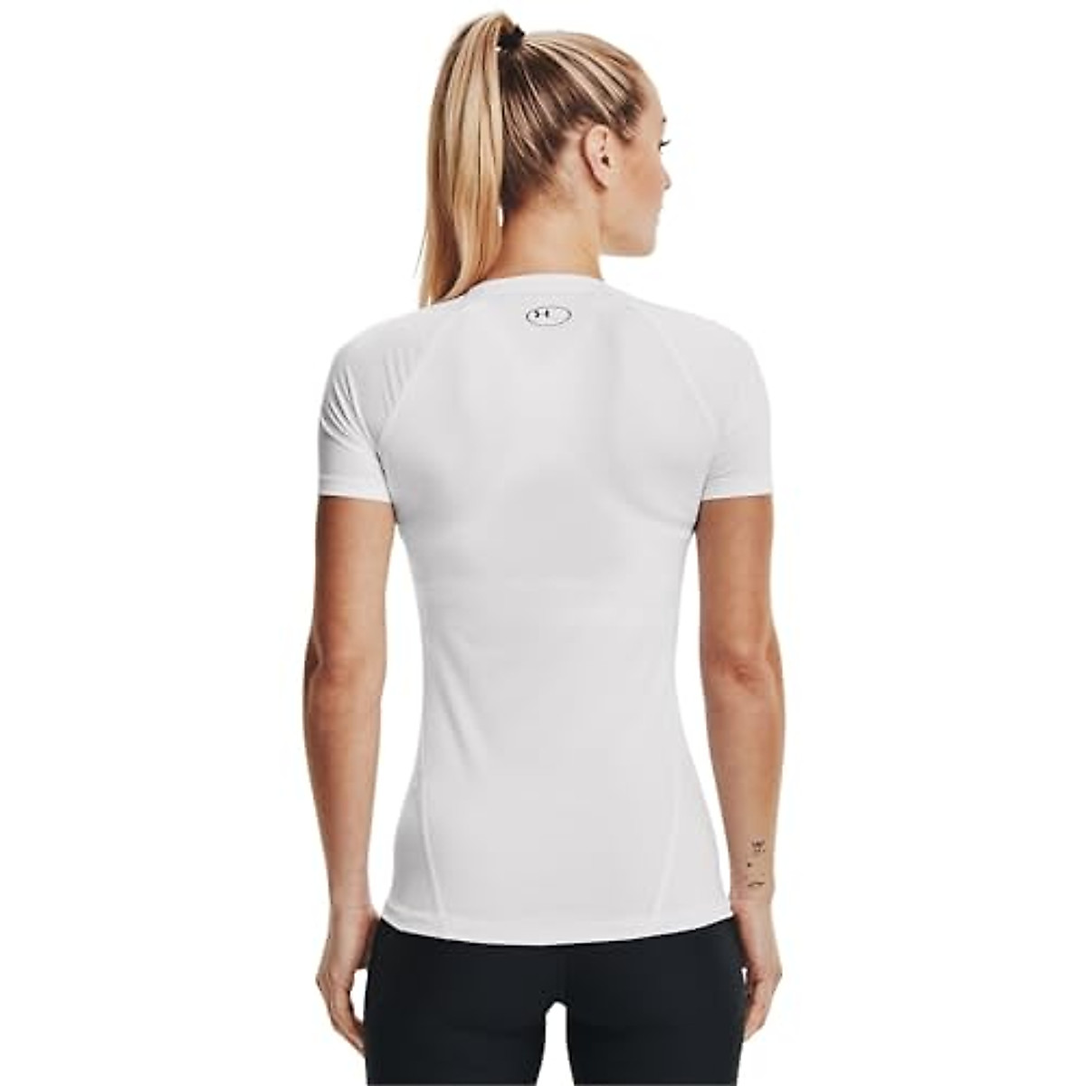 Under Armour Women's HeatGear Compression Short-Sleeve T-Shirt, White (100)/White, XX-Large