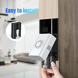 Necesa Rechargeable Battery R Video Doorbell 2/3/4 Replacement Camera Batteries 3.65V 6040mAh Cam Battery Upgraded Batteries Larger Capacity (2pcs)