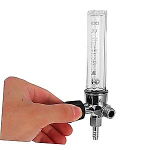 ROMISBABA 3pcs Barometer Regulator Argon Flowmeter Argon Flow Meter Carbon Dioxide Flowmeter Carbon Dioxide Flow Indicator Flowmeter Argon Flowmeter Tube for Air Aluminum Alloy Transparent