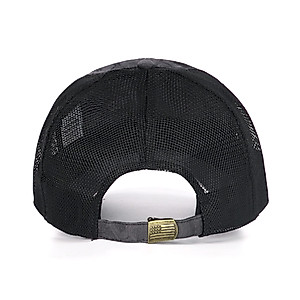 Zylioo XXL Oversize Camo Trucker Cap,Adjustable Breathable Summer Cap,Mesh Back Running Hat for Big Heads