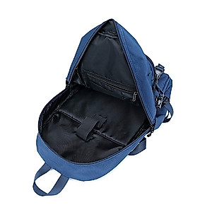 AGOWOO College Backpack Teen Lightweight School Book Bag with USB Charger Port Casual Daypack (Blue) for Women Men Youth