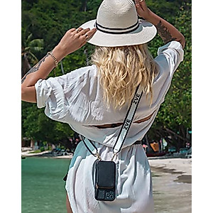 ZVE iPhone 14 Pro Max Crossbody Wallet Case, RFID Blocking Phone Case with Card Holder, Crossbody Strap Leather Zipper Case Designed for Apple iPhone 14 Pro Max 6.7" - Black