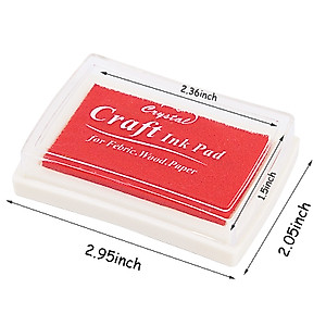 Ink Pads, Stamp Pads for Rubber Stamps, 15 Solid Colors Available for Craft Scrapbooking Fingerpaint on Paper Wood Fabric
