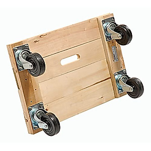 Global Industrial Hardwood Dolly - Solid Deck, 36 x 24, 1200 Lb. Capacity