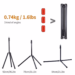 K&F Concept 79 inch/2.01m Light Stand, Studio Photography Tripod, Heavy Duty for Studio, Speedlight, Reflector, Flash, Softbox, Umbrella, Backgrounds, Portrait - 2 Pack