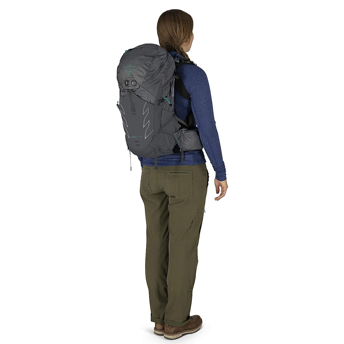 Osprey Tempest Pro 28 Women's Hiking Backpack, Titanium, Medium/Large