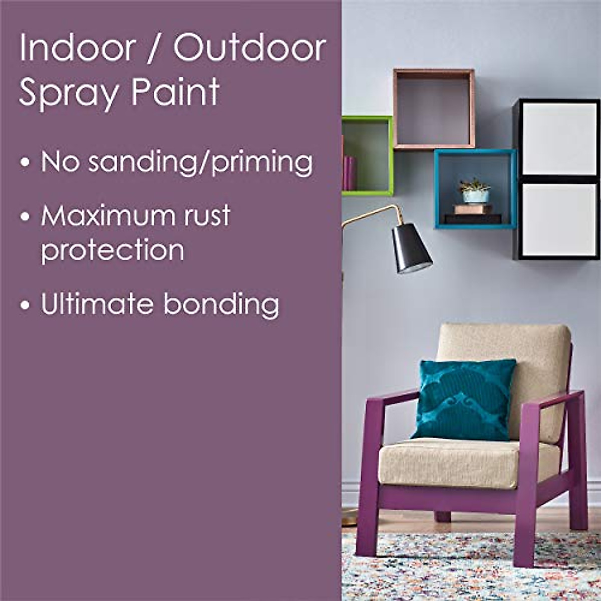 Krylon K02709007 Fusion All-In-One Spray Paint for Indoor/Outdoor Use, Gloss Icy Grape Purple, 12 Ounce (Pack of 2)