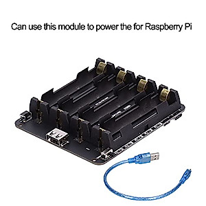 18650 Battery Holder Case , Electrical Testers Battery Testers 4-Channel Micro USB Interface Household Battery Holders 0.5A 5-8V Power Supply Expansion Module for Raspberry Pi