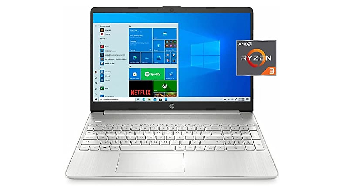HP 15 Laptop with Ryzen 3, 4GB RAM & 128GB SSD