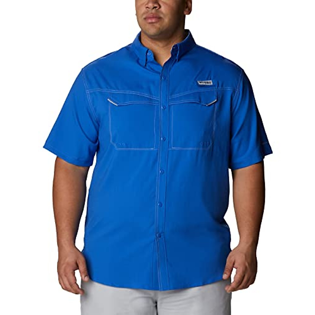 Columbia Men's Standard Low Drag Offshore SS Shirt, Vivid Blue, X-Small