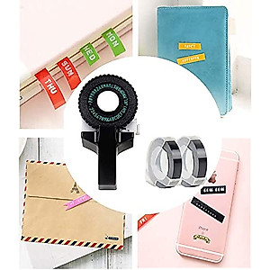 Manual Embossing Label Maker,Embossing Typewriter，Lettering Machine,Refill with Free 2 Tapes