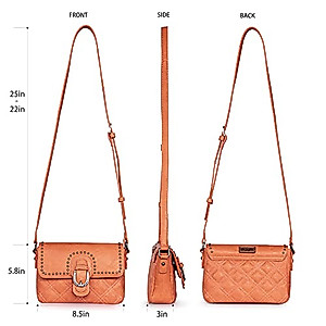 Wrangler Small Crossbody Bags for Women with Adjustable Shoulder Strap Ladies Small Western Purse