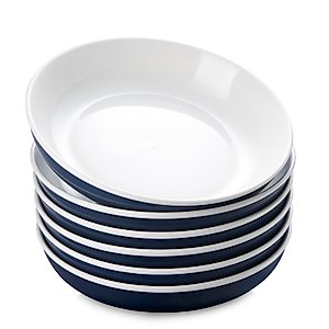 Samsle 30 Oz Pasta Bowls, Blue large Ceramic Salad, Soup, Dinner Bowls Plates, Bowl Set of 6, Oven, Microwave, Dishwasher Safe