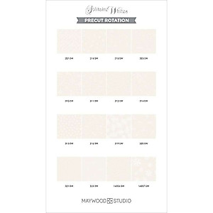 Solitaire Whites Charm Pack 42 5-inch Squares Maywood Studio