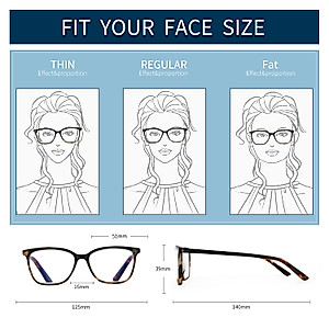 BLUEMOKY Blue Light Reading Glasses for Women 3 Pack Fashion Cat Eye Computer Glasses Bluelight Blocking Reader 0.00