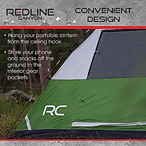 Redline Canyon 6 Person Pop Up Family Camping Tent - Dome Style Waterproof Windproof and Weather Resistant Large Tent for Camping, Hiking, Mountaineering