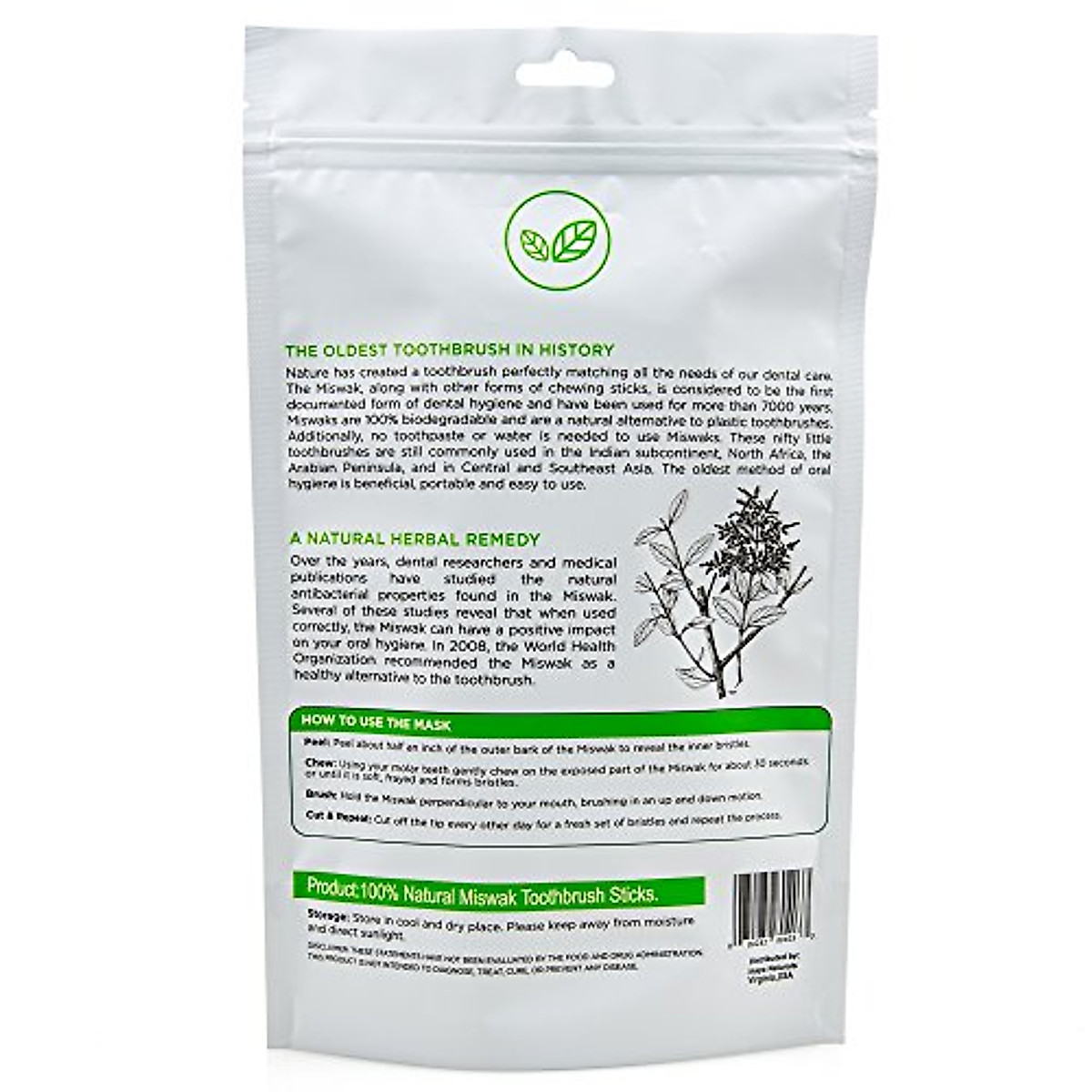 10 Peelu Miswak Sticks for Teeth by Eco Compassion, 100% Natural Toothbrush | Eco Friendly Sewak Chewing Stick | Best Natural Teeth Whitening Pen | Whiter, Fresher Breath | A Healthy Manual Toothbrush