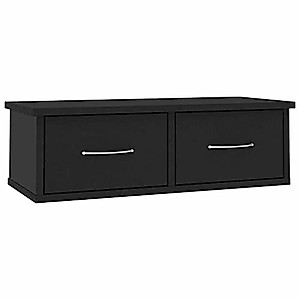 GXP Wall-Mounted Shelf with Drawer Floating Board, chipboard Console Side 23.6"x10.2"x7.2" Particle Board