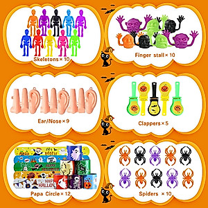 271 Pcs Halloween Party Favors, Halloween Toys Bulk for Kids Party Supplies, Halloween School Prizes,Halloween Stuff Assortment Classroom Trick Treating Halloween Treasure Box Gifts for Boys Girls