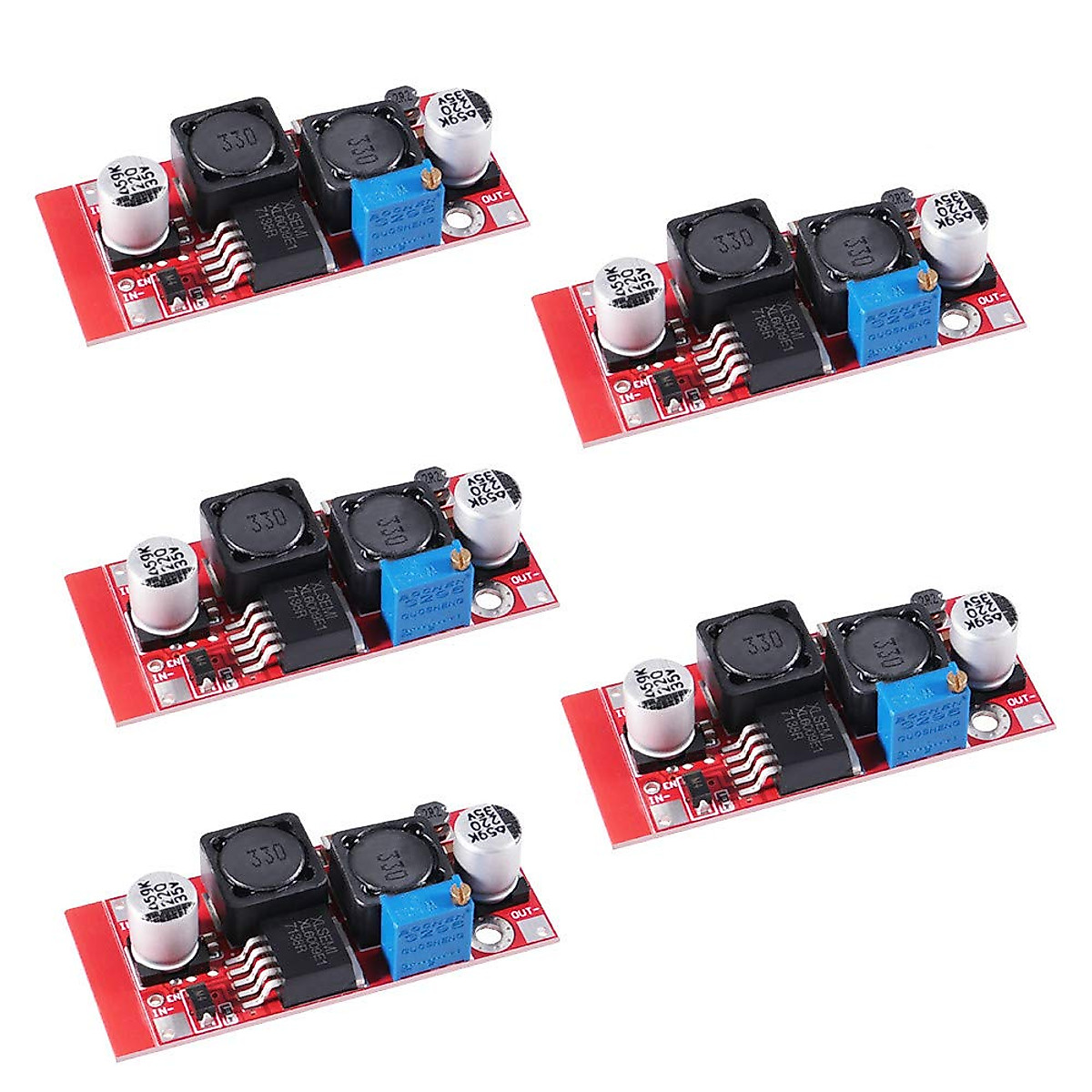 ACEIRMC 5pcs XL6009 Boost Buck DC Adjustable Step Up Down Converter Module Solar Voltage
