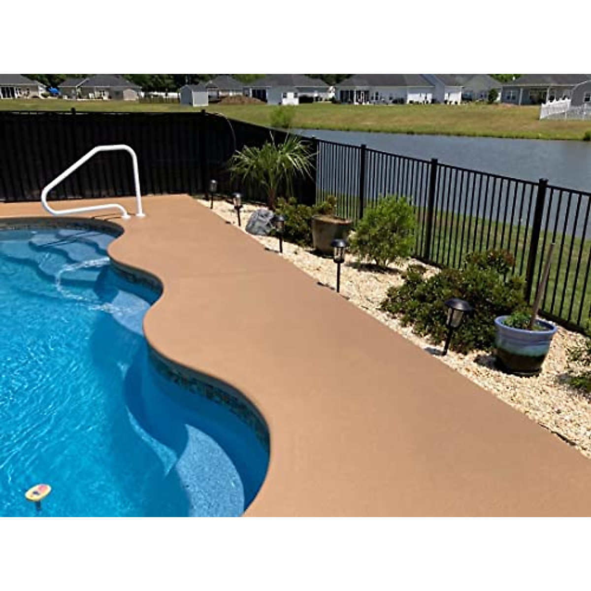 Cool Decking Pool Deck Paint For Coating - Waterproof Concrete Paint that Repairs, Seals, and Cools Your Surfaces - Covers 150 Square Feet