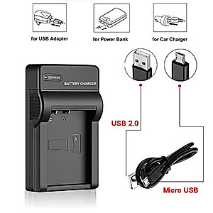 Venwo 2 Pack EN-EL10 Battery and Micro USB Charger Compatible with Nikon Coolpix S60, S80, S200, S205, S210, S220, S230, S500, S510, S520, S570, S600, S700, S3000, S4000 Digital Cameras, MH-63 Charger