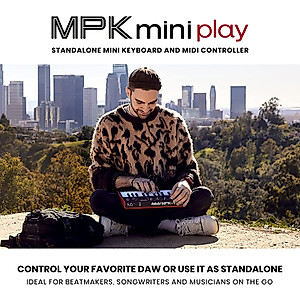 AKAI Professional MPK Mini Play MK3 and M-Audio HDH40-25-Key USB MIDI Keyboard Controller with Beat Pads, Studio Headphones and Software Suite