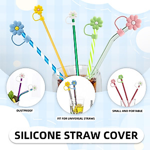 TQRR Straw Cover Cap Compatible with Stanley 40/30 oz The Quencher H2.0 Flowstate Tumbler Handle Topper for Cup Accessories (Straw - 10mm 6 Packs Mixed2)