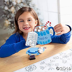 Hot Cocoa Thumbprint Ornament Craft Kits - Crafts for Kids and Fun Home Activities - Makes 12