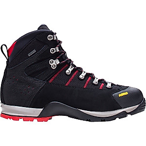 ASOLO Men's Fugitive GTX Light Hiking and Trekking Boots (Black/Red, 9.5 Wide)