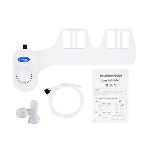 Home Bidet Self-Cleaning Retractable Nozzle Bidet Fresh Water Spray Non-Electric Mechanical Bidet Toilet Seat Attachment (Double nozzle(B))