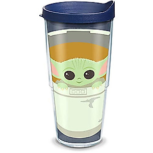 Tervis The Mandalorian Child in Carrier Made in USA Double Walled Insulated Tumbler Travel Cup Keeps Drinks Cold & Hot, 24oz, Classic