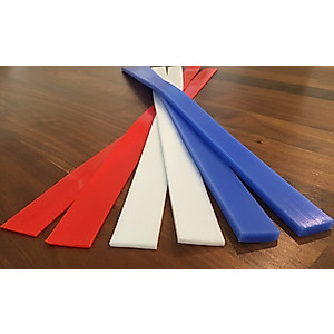 Set of 3-100% Silicone Measuring Dough Strips/Perfection Sticks/Rolling Pin Guides/Dough Guides/Pastry Ruler, Length 18 inches/3 Sizes