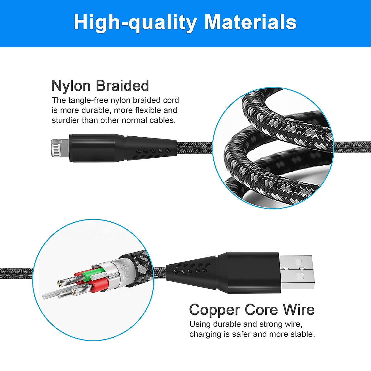 iPhone Charger 20FT/6M [Apple MFi Certified] Lightning Cable Extra Long iPhone Charging Cord Nylon Braided Fast Apple Charger Cable 2.4A for iPhone 12 11 Pro X XS Max XR/8 Plus/7 Plus/6/6s Plus