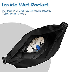 Ceneda Women's Gym Duffel with Hidden Yoga Mat Holder, Shoe Compartment & Wet Pocket - For Travel, Workout, Dance