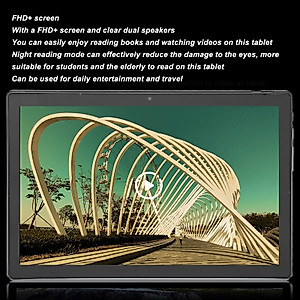 10.1 Inch Tablet Android 10 Tablet, 4G Calling Tablet, 6GB RAM 128GB ROM, Octa Core CPU, FHD Touchscreen, 8MP+16MP Camera, 2.4G/5G WiFi, BT5.0, Stereo Speaker, Long Battery Life (Black)
