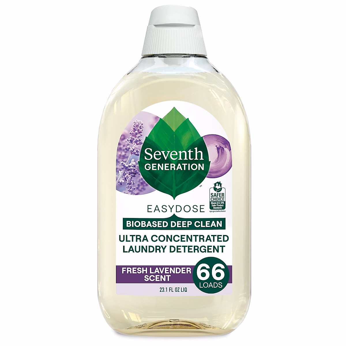 Seventh Generation EasyDose Laundry Detergent Fresh Lavender Ultra Concentrated Washing Detergent 23 oz
