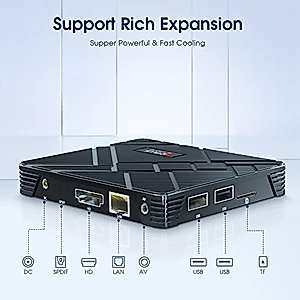 2022 Newest Android TV Box 11.0, X12 Plus Android TV Box 4GB RAM 32GB ROM with RK3318 Quad-Core 64 Bits, Android Box Dual-WiFi 2.4GHz/5GHz BT 4.2 USB 3.0 3D 4K/6K with Wireless Mini Keyboard