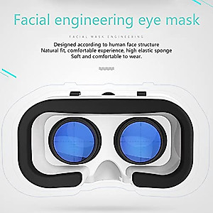 QIUSGE VR Headset Advanced All-in-One Virtual Reality Glasses Compatible with Phone,Soft & Comfortable New 3D VR Glasses Suitable for Movies with Remote Control (#3 VR Glasses +B Handle+Mirror Cloth)