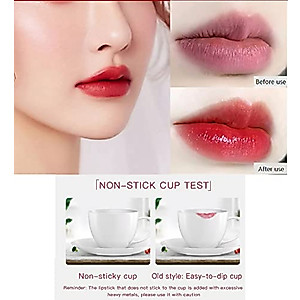 Axnzp Magic Temperature Changing Colors Lipstick,Long Lasting Waterproof Magic Color Changing Lipstick, Lip Stain Gloss Moisturizing for Women(Black Change into Brick Red)