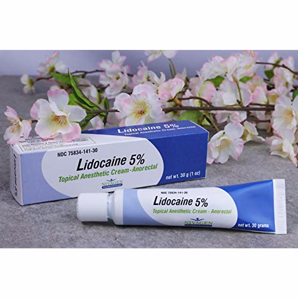 Nivagen Maximum Strength Lidocaine 5% Anorectal Cream | Hemorrhoid Relief from Pain, Itching, Burning | 30 Gram Tube Lidocaine 5% Cream