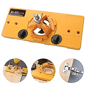 BI-DTOOL 35mm Hinge Drilling Jig Hole Guide Woodworking Tools for Kitchen Cabinet Doors Hinge