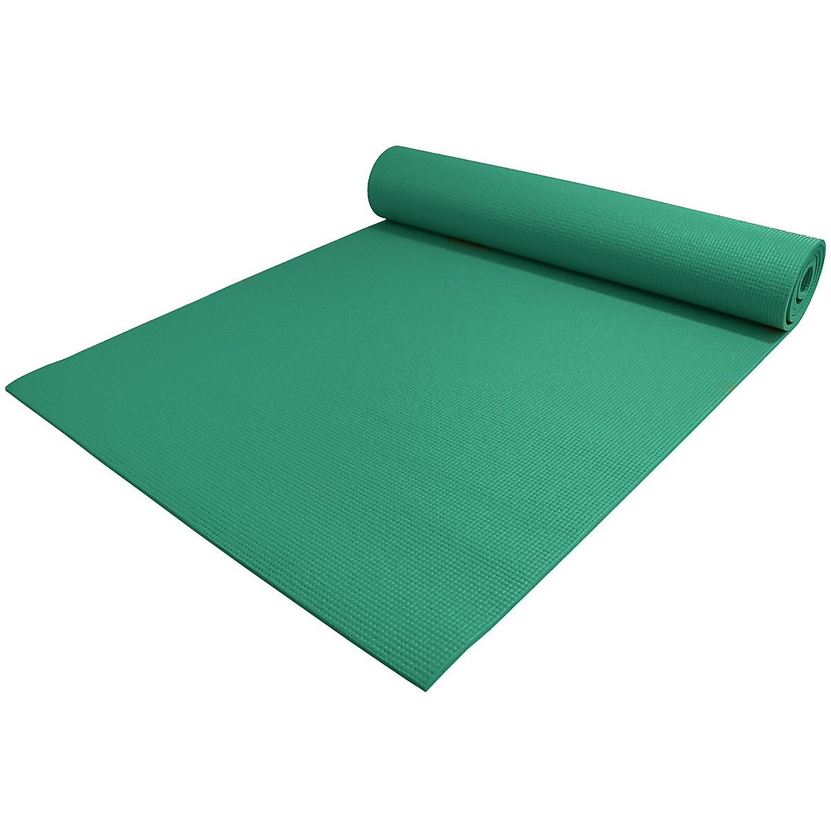 YogaAccessories 1/4" Thick High-Density Deluxe Non-Slip Exercise Pilates & Yoga Mat, Forest Green