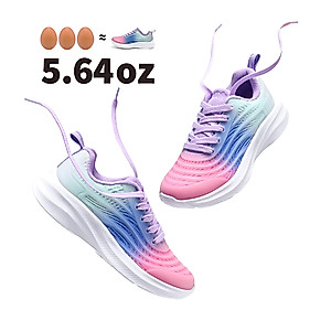 DREAM PAIRS Girls Boys Shoes Kids Tennis Sparkle Glitter Lace up Athletic Running Sneakers,Size 2 Little Kid,Pink/Blue/Light Green,SDRS2330K