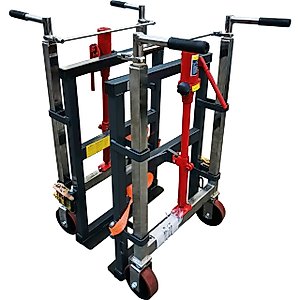 Hydraulic Furniture Mover Equipment Mover Crate Mover (Set of 2),Heavy Duty Moving Dolly, 3960 lbs Capacity, Pake Handling Tools (Regular Handle)