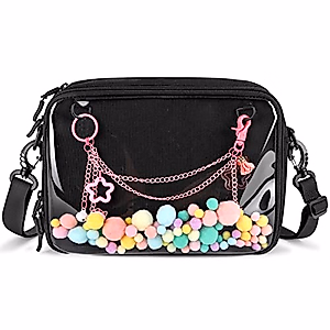 STEAMEDBUN Ita Bag Crossbody with Insert Pin Display Bag for Anime Cosplay