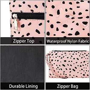 IBFUN Utility Tote Bag with 14 Exterior Interior Pockets Zip Top Teacher Tote Bag for Teacher/Work Women(Medium)