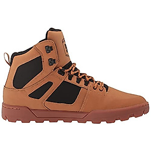 DC Men's Pure High-Top Water Resistant Boot Skate Shoe Snow, Wheat/Black, 12